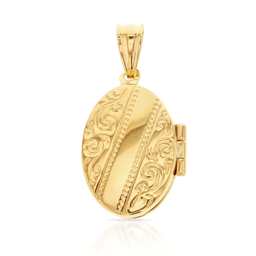 9Y FANCY W/BANNER LOCKET | Golden Mile Jewellery Manufacturers - Website
