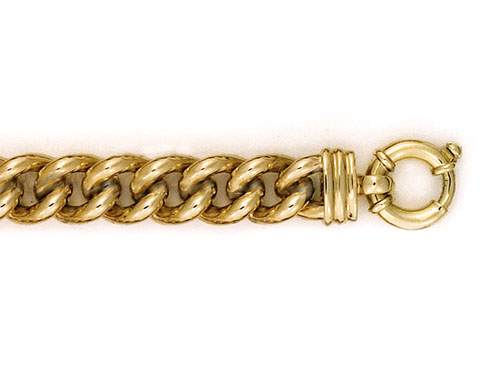 9CT SILVER FILLED ROUND CURB 15.7MM | Golden Mile Jewellery ...