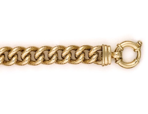 9CT SILVER FILLED ROUND CURB 12.9MM | Golden Mile Jewellery ...