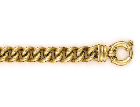 9CT SILVER FILLED ROUND CURB 11.5MM | Golden Mile Jewellery ...