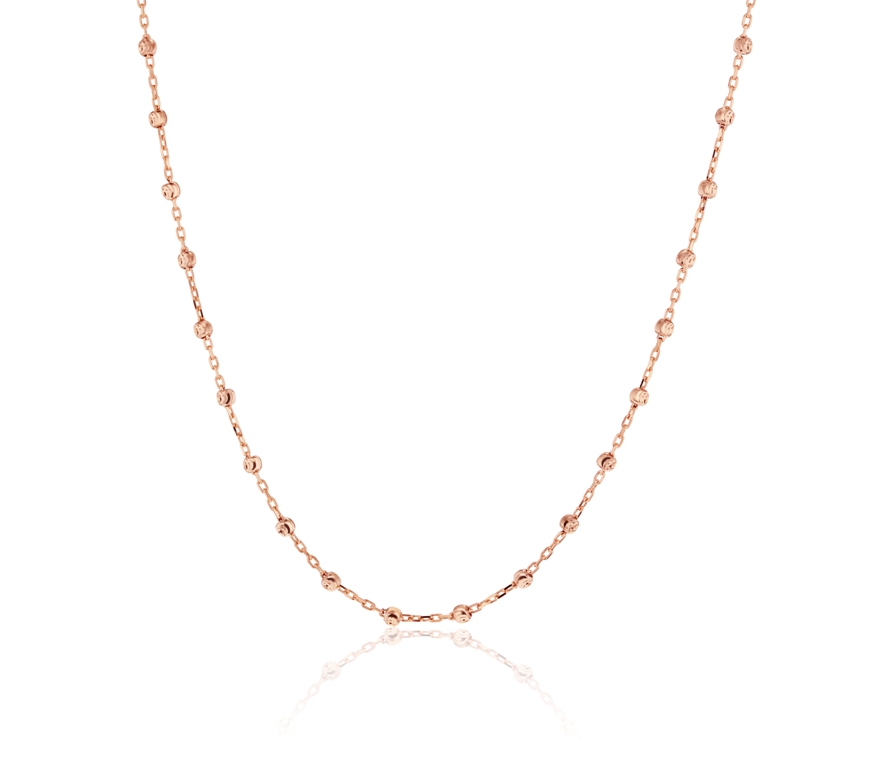 9P CABLE WITH D/CUT BALLS NECKLACE | Golden Mile Jewellery ...