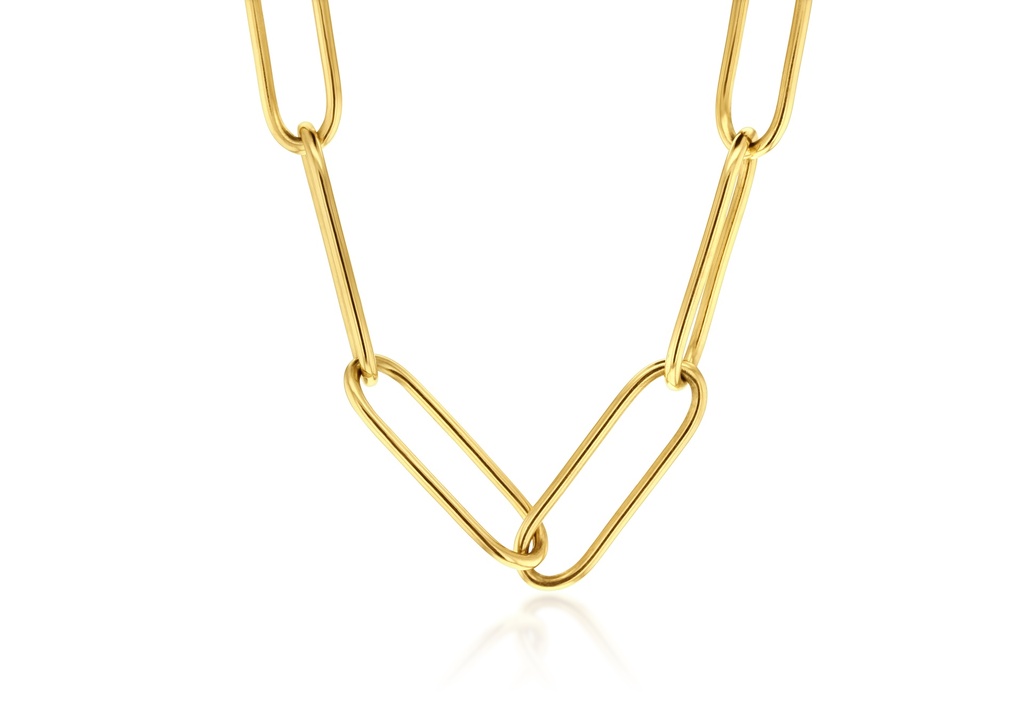 SOLID ROUNDED PAPERCLIP EXTRA LARGE | Golden Mile Jewellery ...