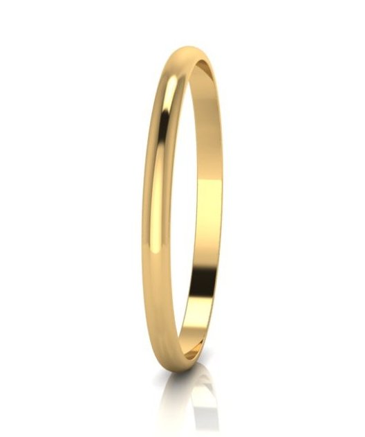 SOLID D SHAPE 6MM BANGLE | Golden Mile Jewellery Manufacturers - Website