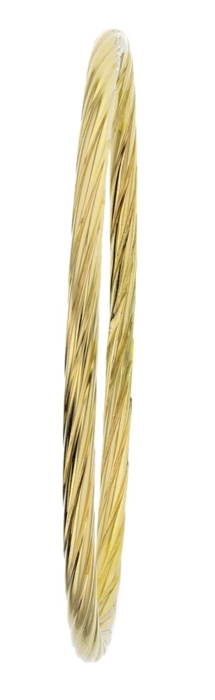 SOLID TWIST 3MM BANGLE | Golden Mile Jewellery Manufacturers - Website